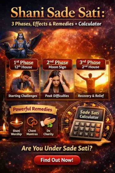 Shani Sade Sati: 3 Phases, Effects & Remedies + Calculator